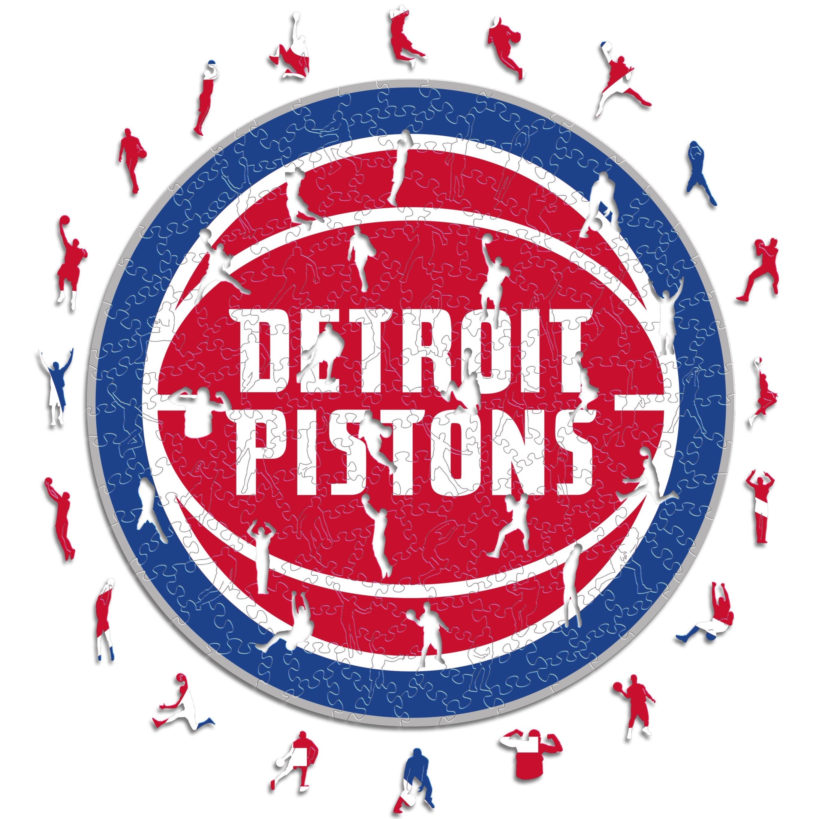 Detroit Pistons™ Logo - Holzpuzzles – Iconic Puzzles DE