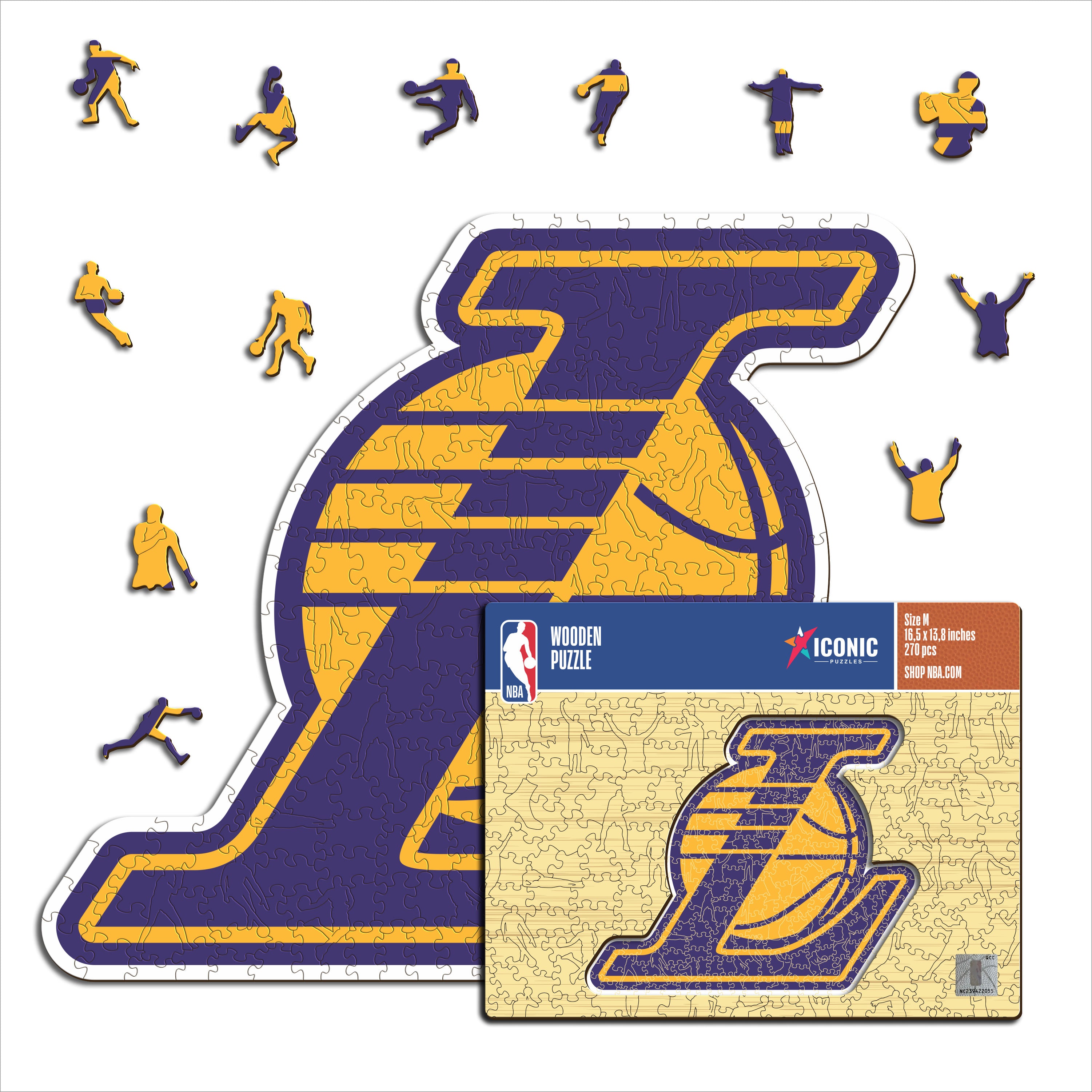 Los Angeles Lakers™ Logo - Holzpuzzle – Iconic Puzzles DE
